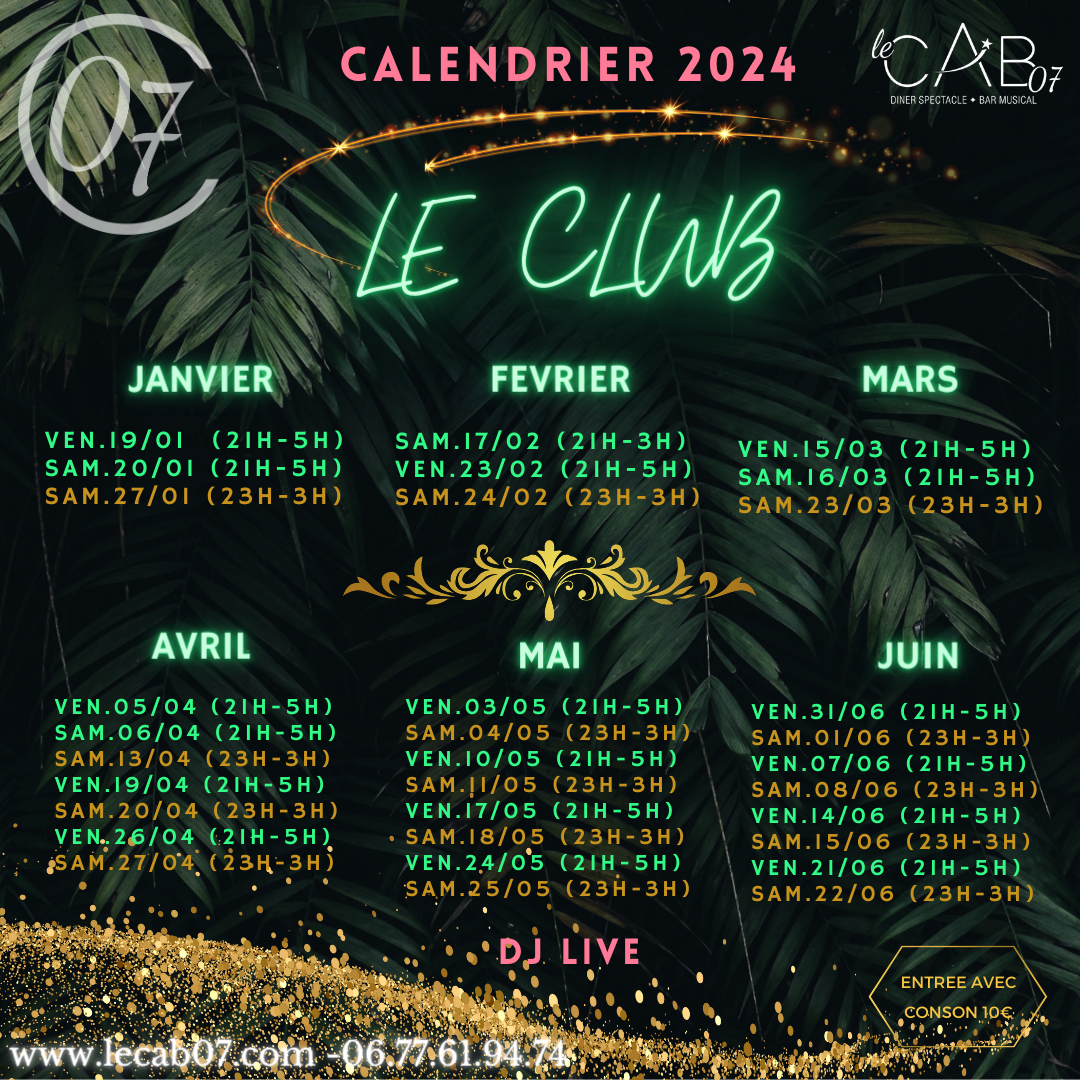 Le Cab 07 Dîner Spectacle -Ambiance club - Bar à vin en Ardèche